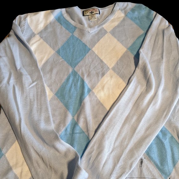 Caribbean Joe | Sweaters | Vintage Caribbean Joe Argyle Sweater Small ...
